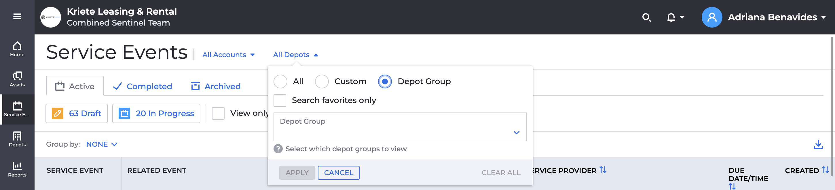View Service Events – Decisiv