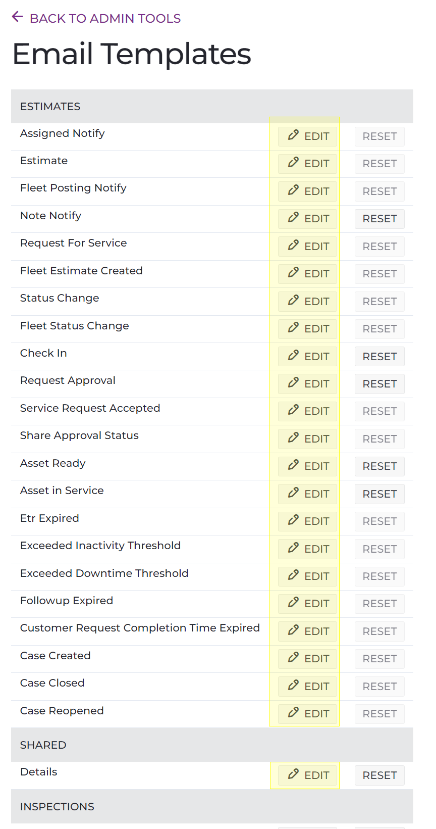 Manage Email Templates – Decisiv
