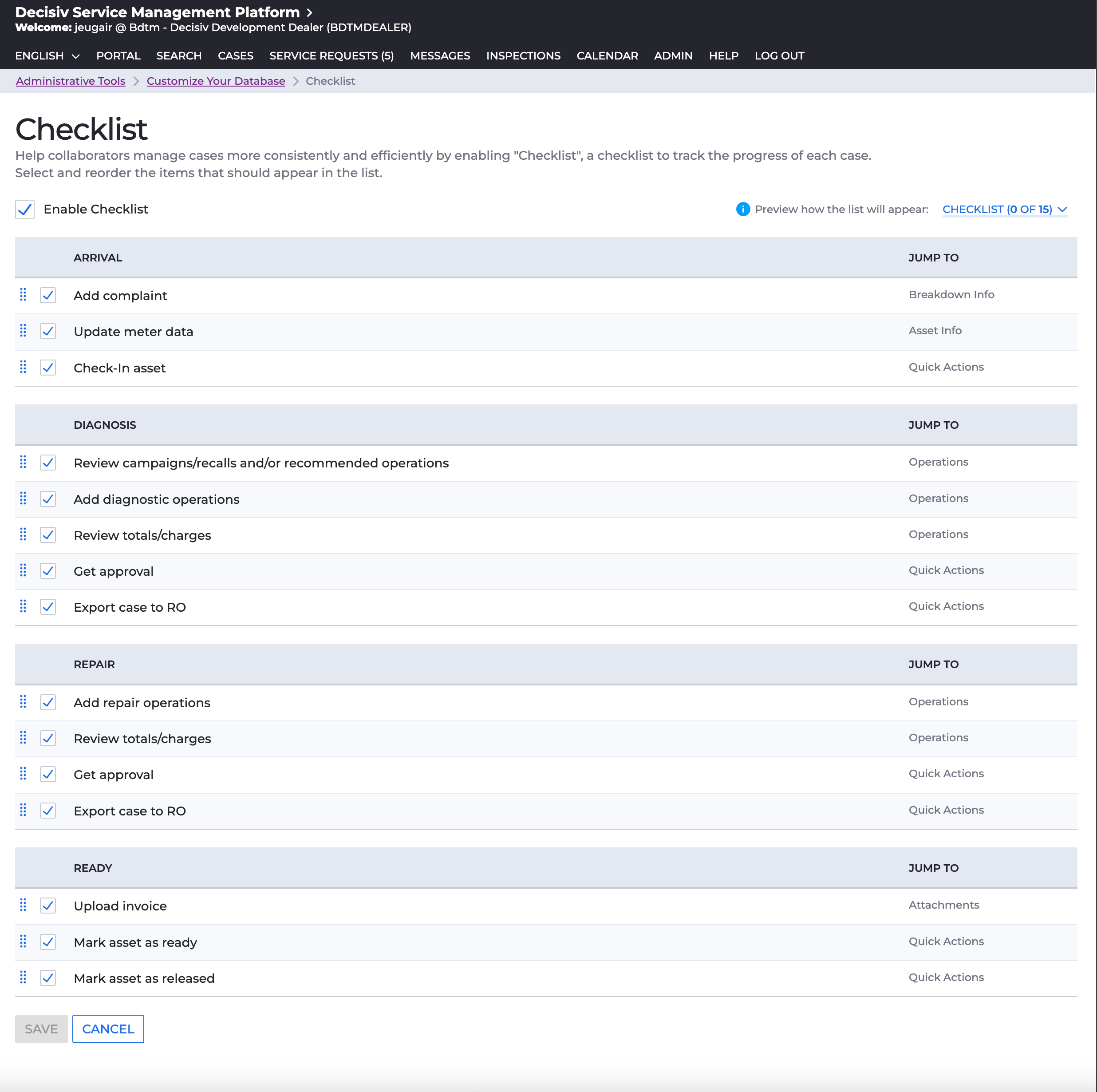 Case Assistant Checklist – Decisiv