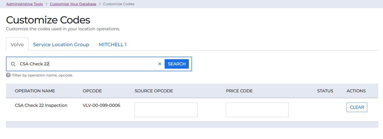 Customize Codes Administration – Decisiv